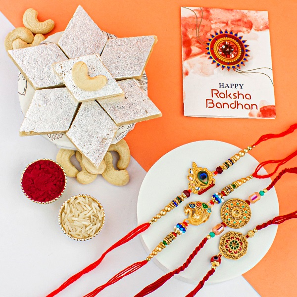 Sending Rakhi with Rakhi Sweets, Chocolates, and Dry Fruits