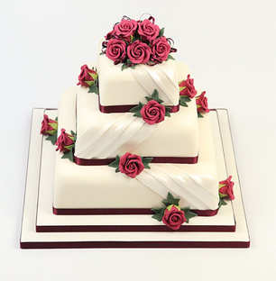 Send 3 Tier Square Cake Online in India at Indiagift.in